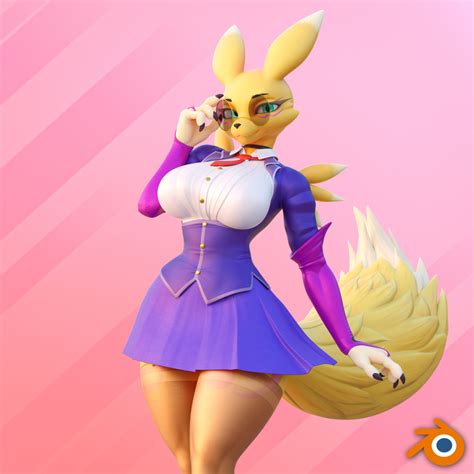 Renamon Your Digimon Girl Blender Mayosplashs Ko Fi Shop