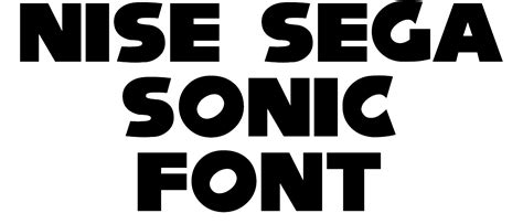 Nise Sega Sonic Font Dafontstyle