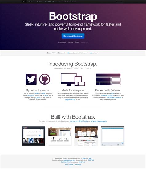 Bootstrap Sleek Intuitive And Powerful Front End Framework For Faster And Easier Web