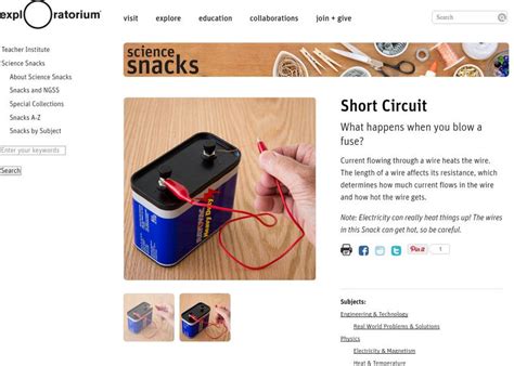 Exploratorium Science Snacks Short Circuit Activity For 9th 10th