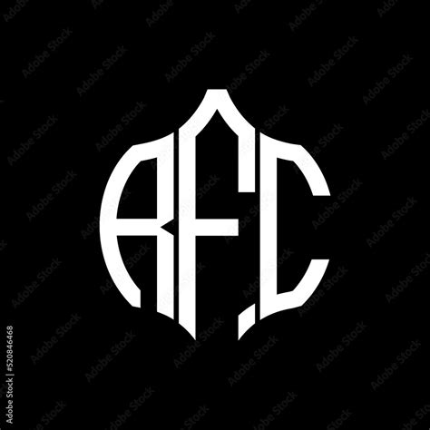 Rfc Letter Logo Rfc Best Black Background Vector Image Rfc Monogram