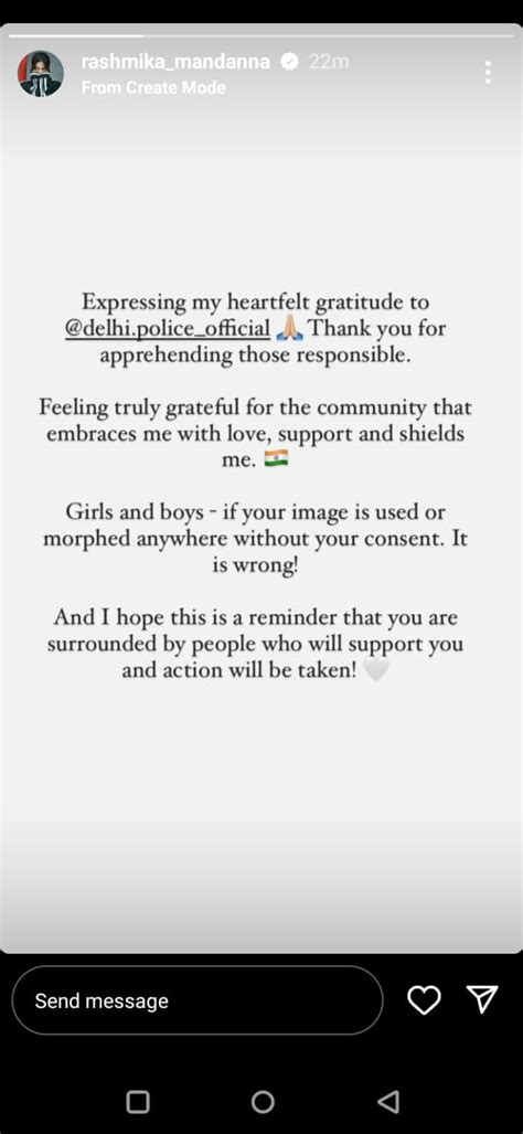 Actor Rashmika Mandanna Reacts To Arrest Of Deepfake Clip Creator
