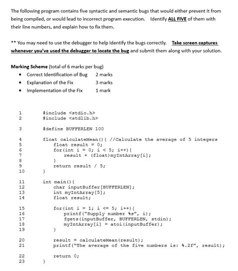 Solved The Following Program Contains Five Syntactic And