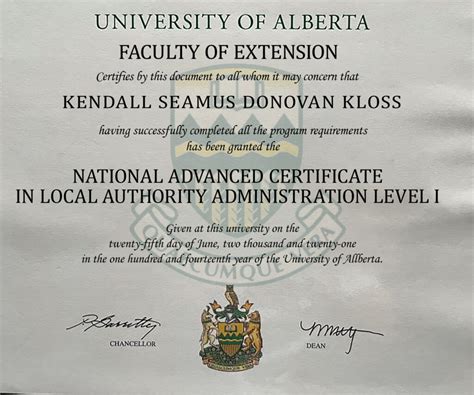 Fake Certificate From University Of Alberta Template