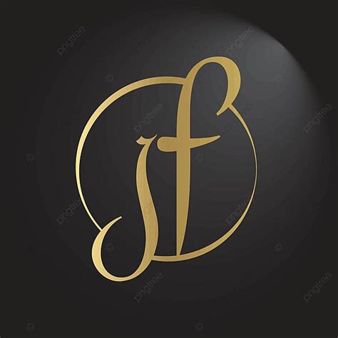 Vector Template For Innovative Jf Logo Design Featuring Linked Initials Vector Typography