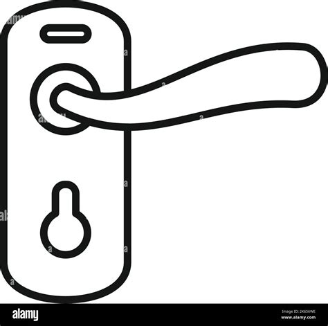 Doorknob Icon Outline Vector Door Handle Lock Latch Stock Vector Image And Art Alamy