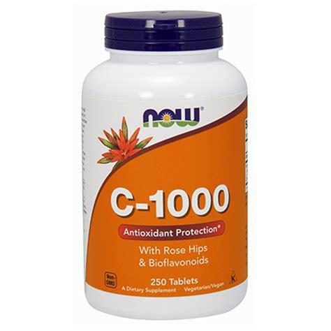 Now Foods Vitamin C 1000 Rose Hips Bioflavonoids 250 Tabletten