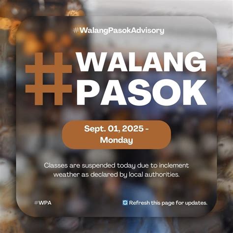 Walang Pasok Advisory