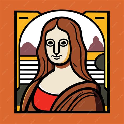 Mona Lisa Vector Illustration Cartoon Premium Ai Generated Vector