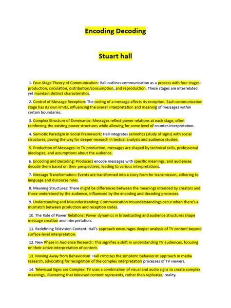 Encoding Decoding Pdf Communication Human Communication