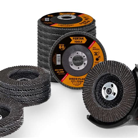 Chiareli Disco Flap Fertak Grão 60 4 12 X 78 Cônico Fibra 115mm X