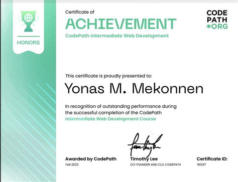 Codepath Webdevelopement Javascript React Html Css Yonas Mekonnen