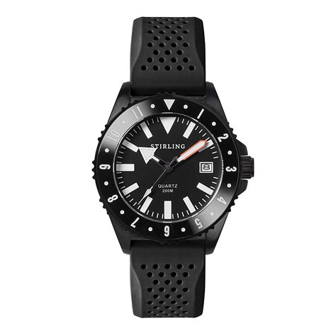 Campbell Quartz Black Stirling Timepieces