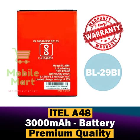 Itel A48 Battery Bl 29ci Replacement Premium Quality 3000mah Battery For Itel A48 Daraz Pk
