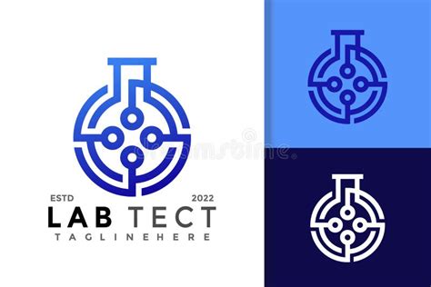 Lab Technology Logo Design Vector Template Stock Vector Illustration Of Glass Connection