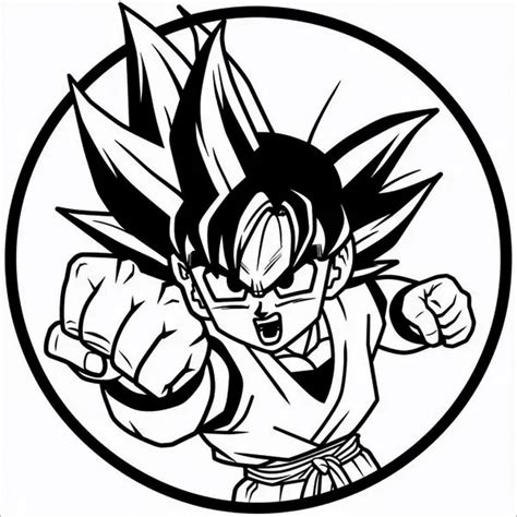 Bộ tranh tô màu Songoku cho bé đẹp sắc nét tải miễn phí