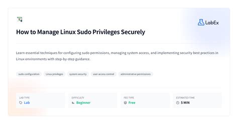 how to manage linux sudo privileges securely labex