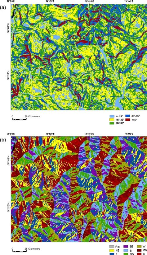 Thematic Data Layers A Slope And B Aspect Download Scientific