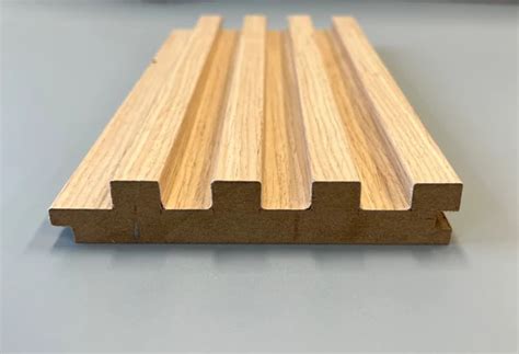 Wooden Cladding Fluted Tambour Wood Wall Panel 3d Slat Profile Interior Decoration Groove