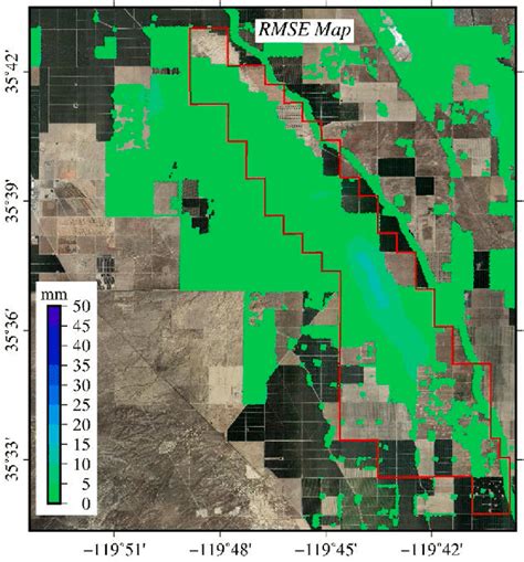 Rmses Map Of The Deformations In The Lost Hills Oilfield Download