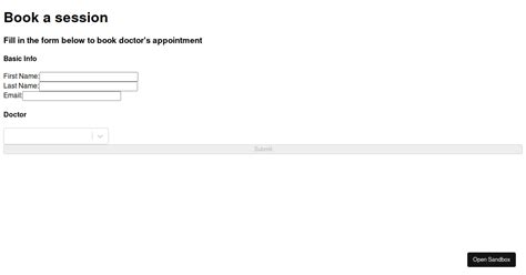 Appointment Booking Codesandbox
