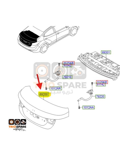 Panel Assy Trunk Lid Hyundai Elantra 2012 2016 692003x110