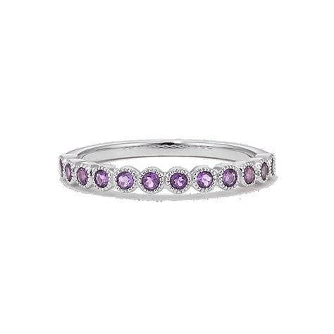 Leah Bezel Set Amethyst Ring Shane Co