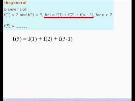 Solving A Recursive Function YouTube