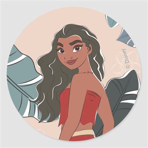 Moana Captured Moment Classic Round Sticker Zazzle Disney Canvas Art Canvas Prints In This