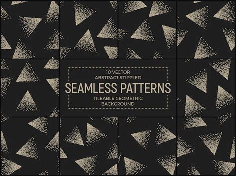 Premium Vector Stippled Abstract Seamless Patterns Set