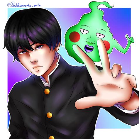 Mob And Dimple Fanart 💚🥦 Pastelpancake Art R Mobpsycho100