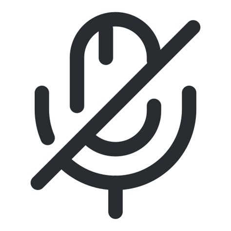 Microphone Slash User Interface And Gesture Icons