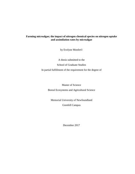 Pdf Farming Microalgae The Impact Of Nitrogen …farming Microalgae The Impact Of Nitrogen