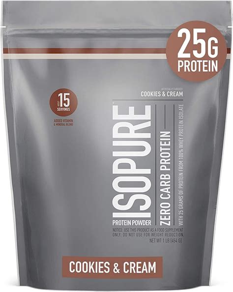 Isopure Zero Carb Protein Cookies And Cream 1 Lb 15 Servings