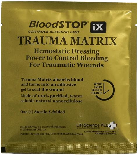 Bloodstop® Ix Advanced Hemostat Trauma Matrix Lifescience Plus