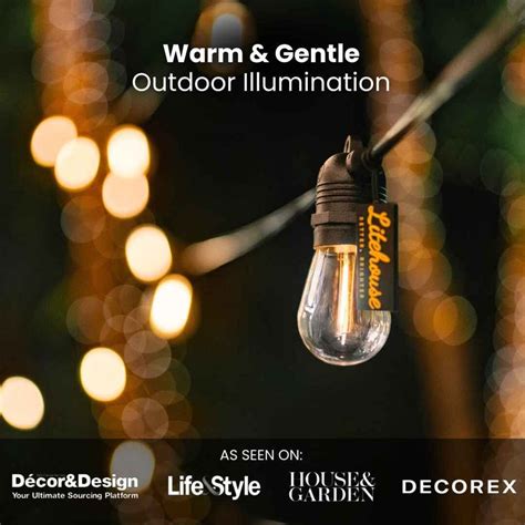 Premium Outdoor Bulb String Lights Magical Ambience