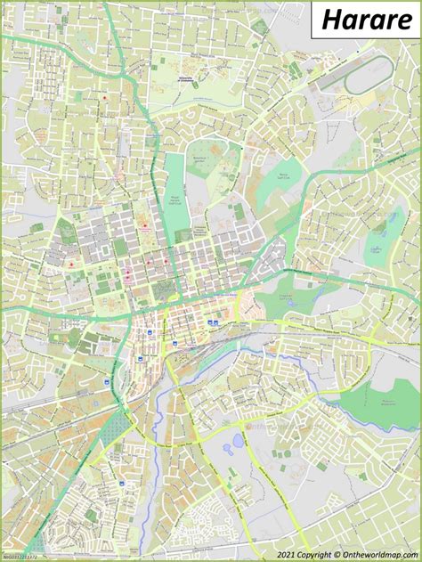 Harare Map Zimbabwe Detailed Maps Of Harare