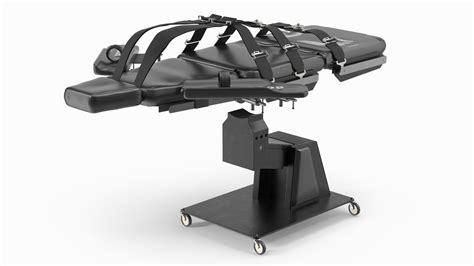 3d Model Execution Restraint Bed Black With Secured Straps Turbosquid 2430736