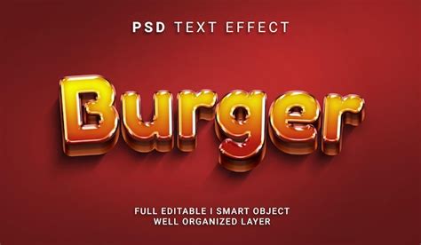 Burger Text Effects Psd High Quality Free Psd Templates For Download