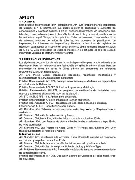 Api 574 Traduución Pdf Tubería Transporte De Fluidos Soldadura