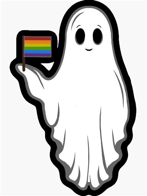 Pride Ghost Sticker For Sale By Nicolaclaire Redbubble