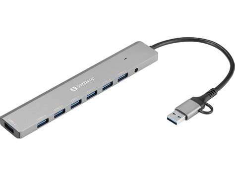 Sandberg USB C A To 7 X USB 3 0 Hub 136 66 Sandberg A S