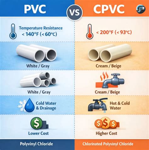 Cpvc Versus Pvc Strength Cost Temperature And Applications