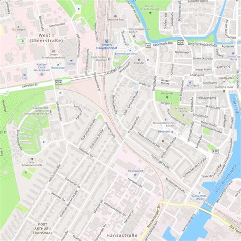 Emden Modern Atlas Vector Map Boundless Maps Map Vector Map Map