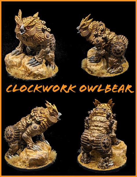 3d Printable Clockwork Owl Beast By Rocketpiggames