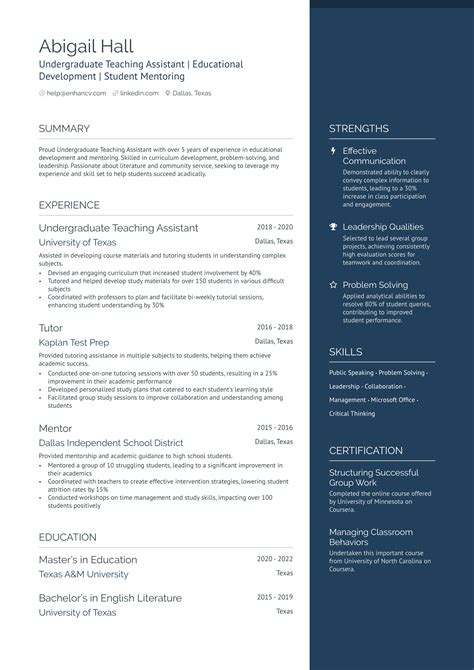 15 Teacher Assistant Resume Examples January 2025