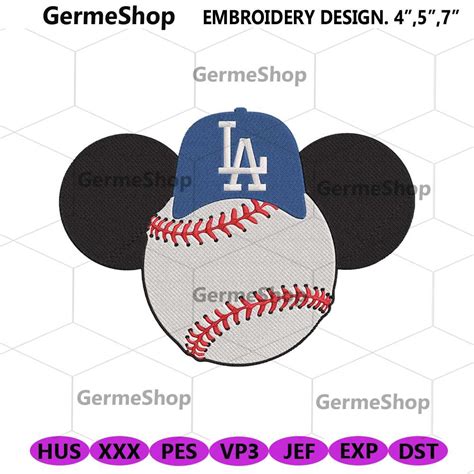 Mickey Los Angeles Dodgers Logo Embroidery La Mickey Embroi Inspire