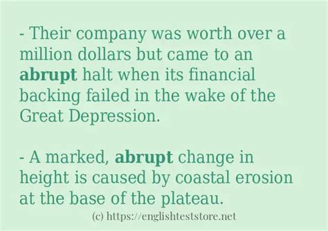 Abrupt Some Sentence Examples Englishteststore Blog