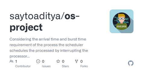 Github Saytoadityaos Project Considering The Arrival Time And Burst Time Requirement Of The