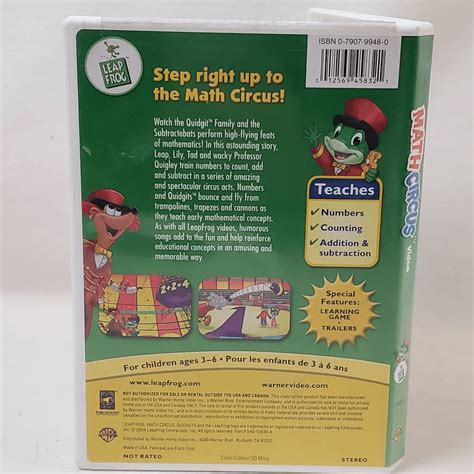 Leap Frog Math Circus [dvd] Ebay